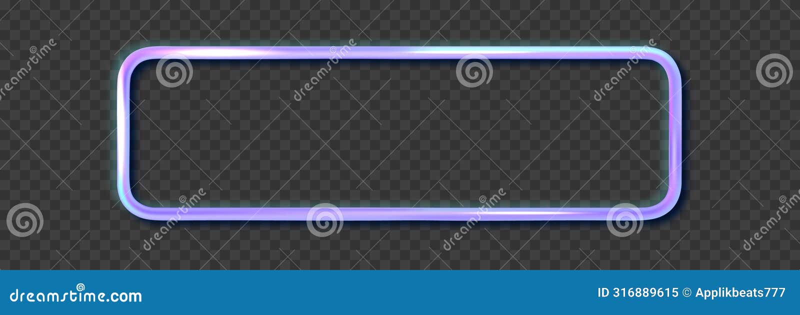 Rectangular Crystal Refraction Border. Holographic Reflections Frame ...