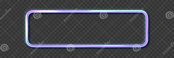 Rectangular Crystal Refraction Border. Holographic Reflections Frame ...