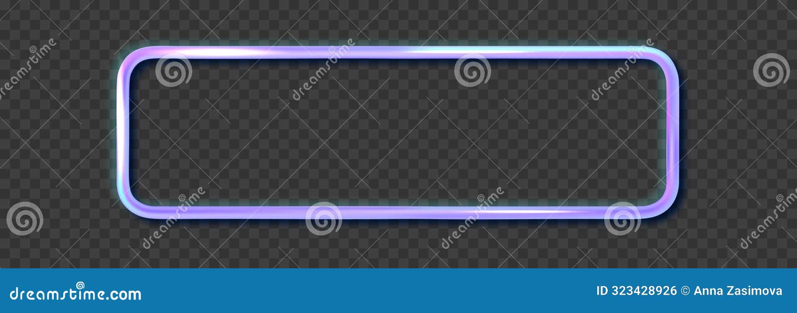 Rectangular Crystal Refraction Border. Holographic Reflections Frame ...