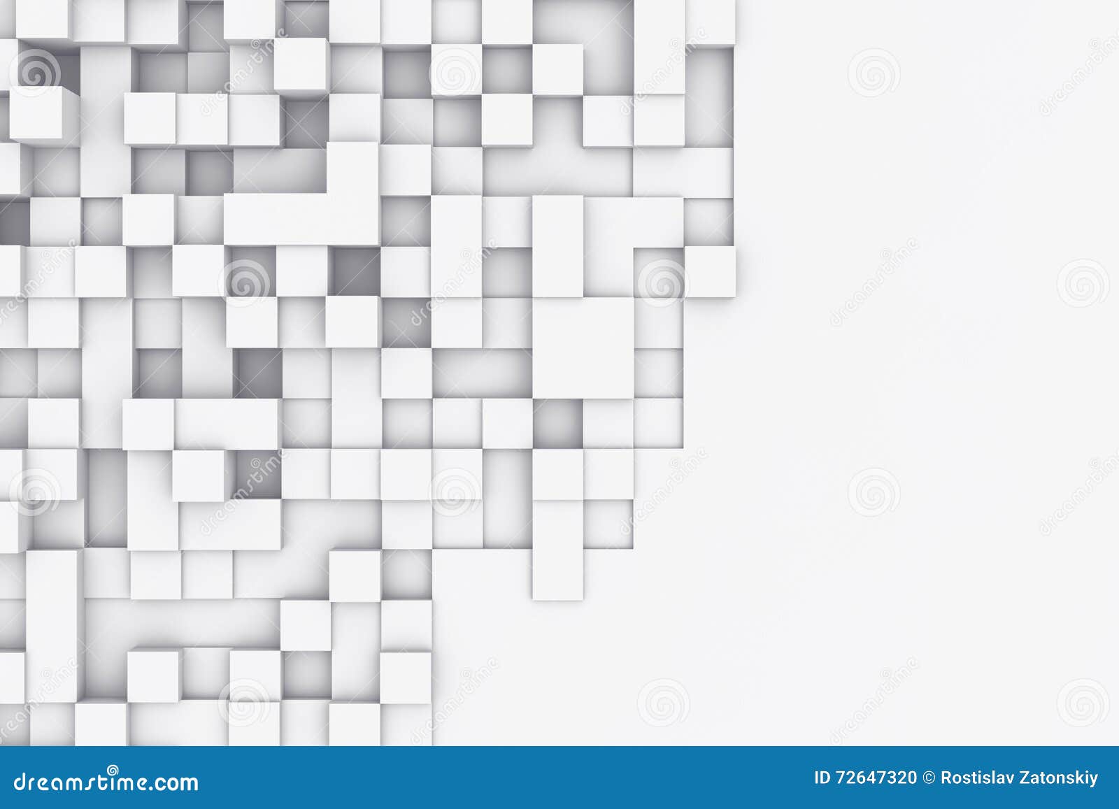 Rectangular Cubes Abstract Bacgkround. 3d Illustration Stock Photo ...