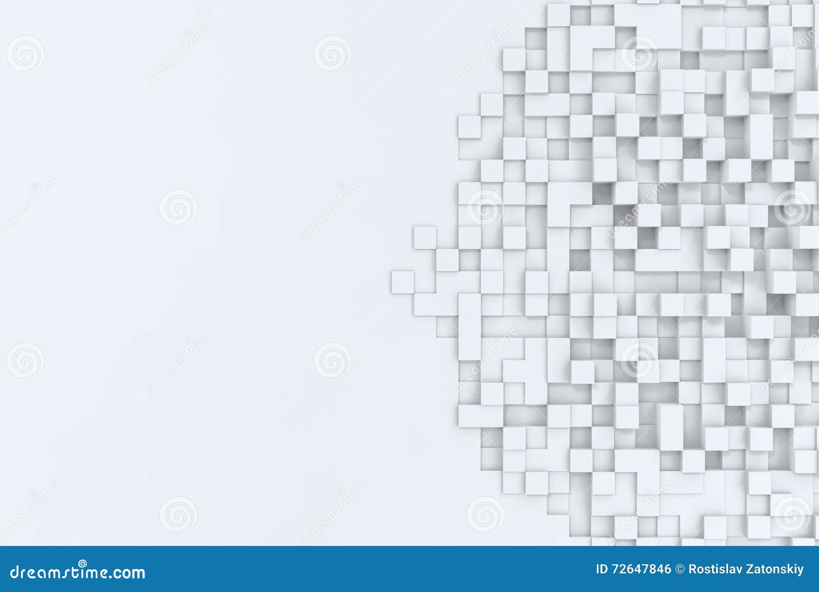 Rectangular Cubes Abstract Bacgkround. 3d Illustration Stock Photo ...