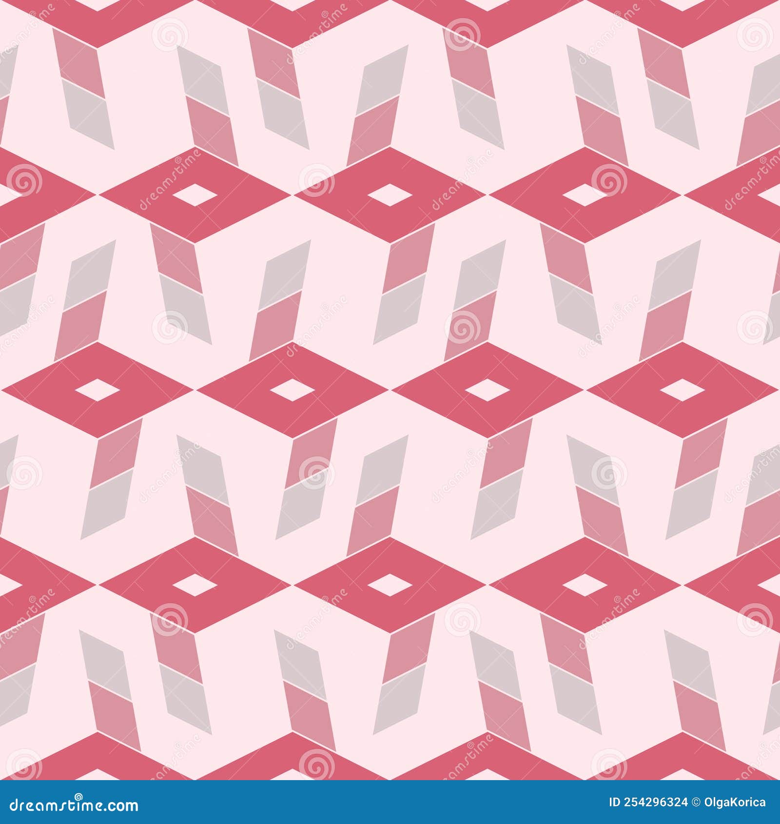 Rectangular Cuboid Geometric Seamless Pattern for Textile Design, Easy ...