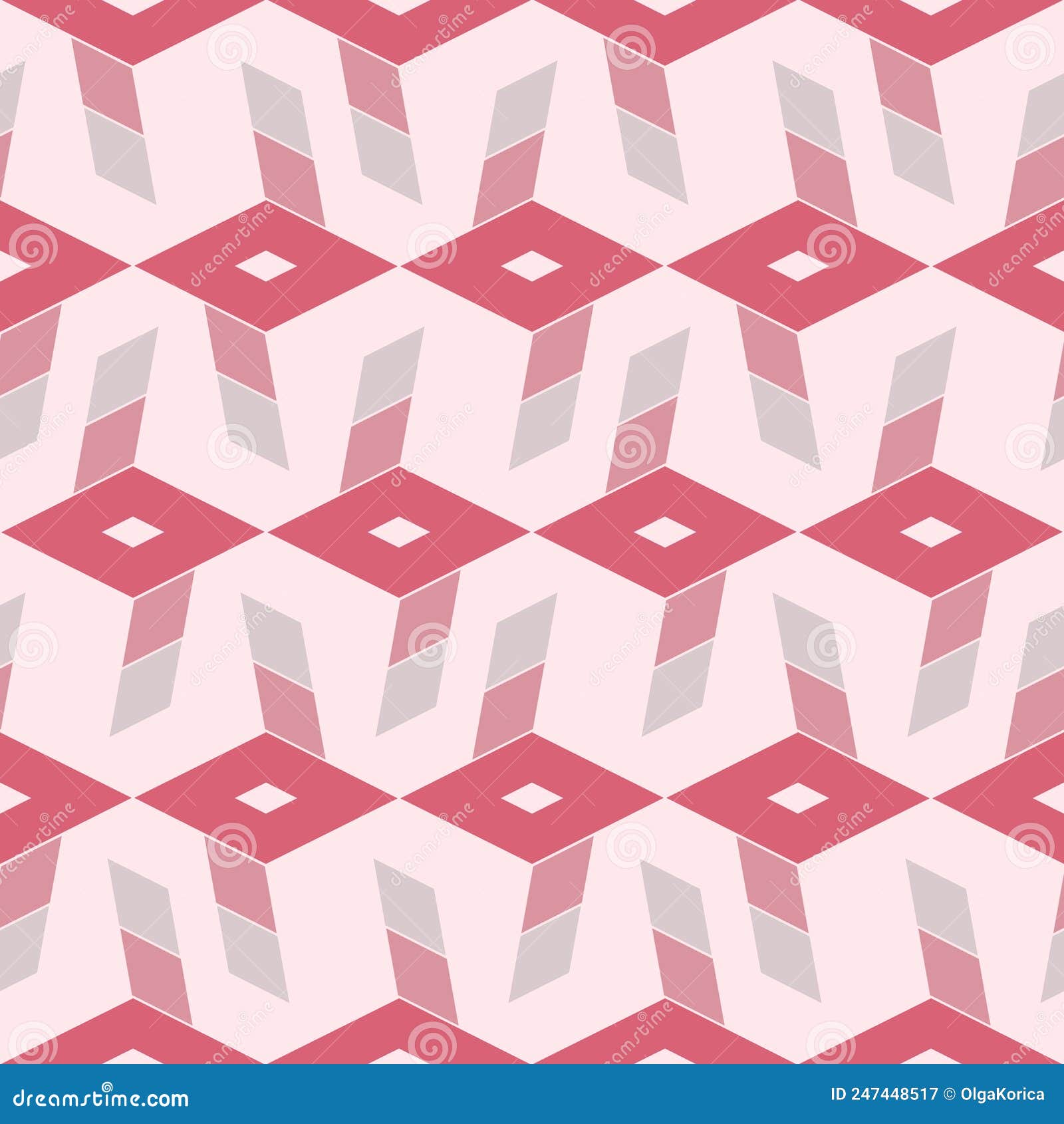 Rectangular Cuboid Geometric Seamless Pattern for Textile Design, Easy ...