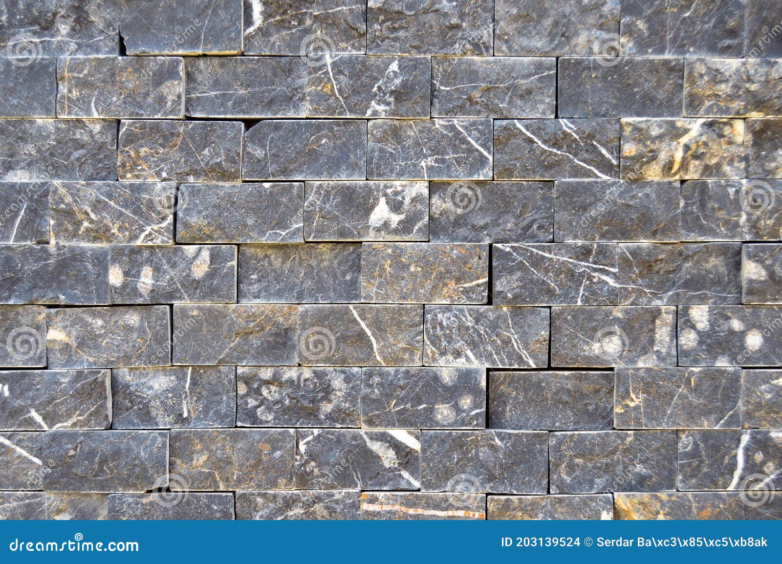 Cutting Blue Marble Wall Rectangular, Seamless Lined Up Stock Photo ...