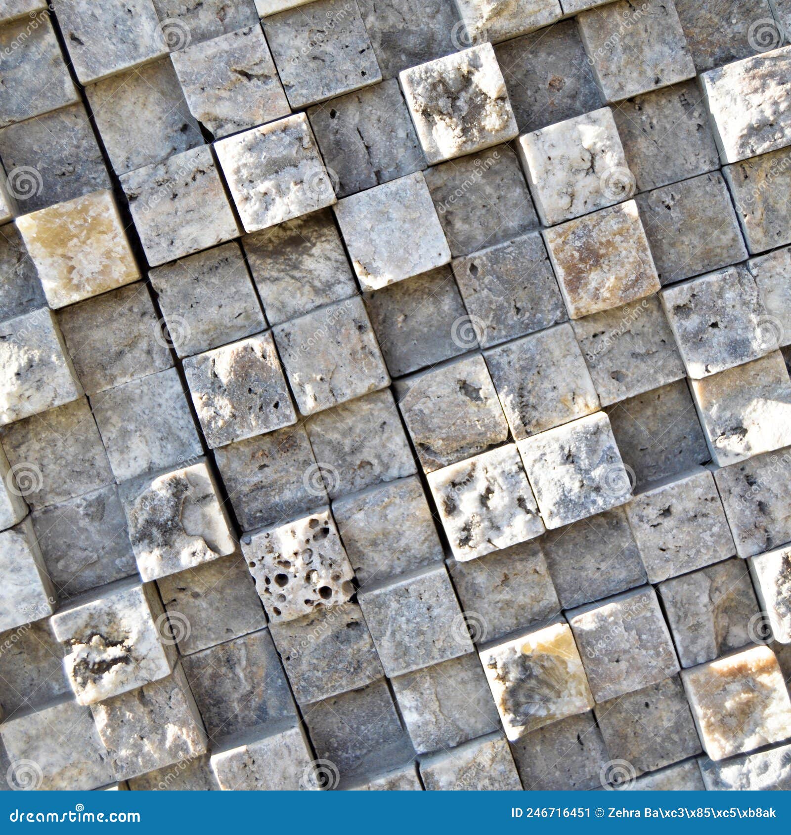 Cutting Beige Brown Marble Wall, Lined Up Stock Image - Image of ...