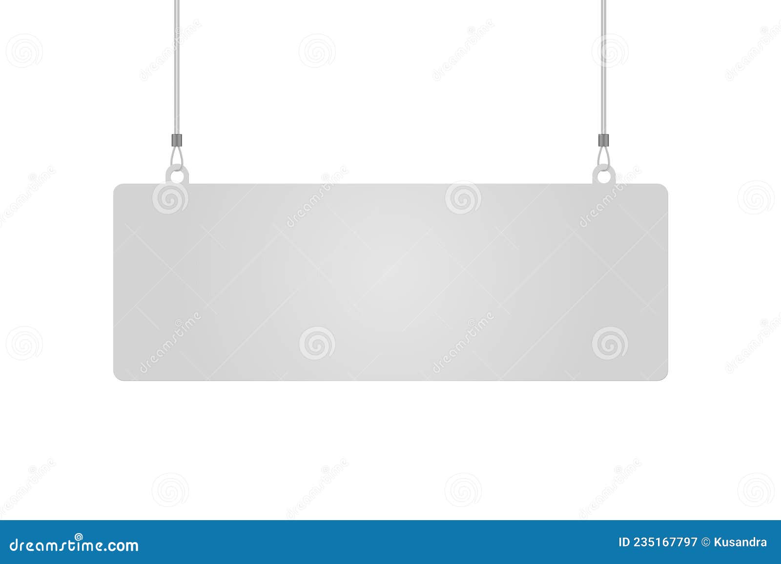 Rectangular Dangler Hanging From Ceiling Realistic Mockup On ...