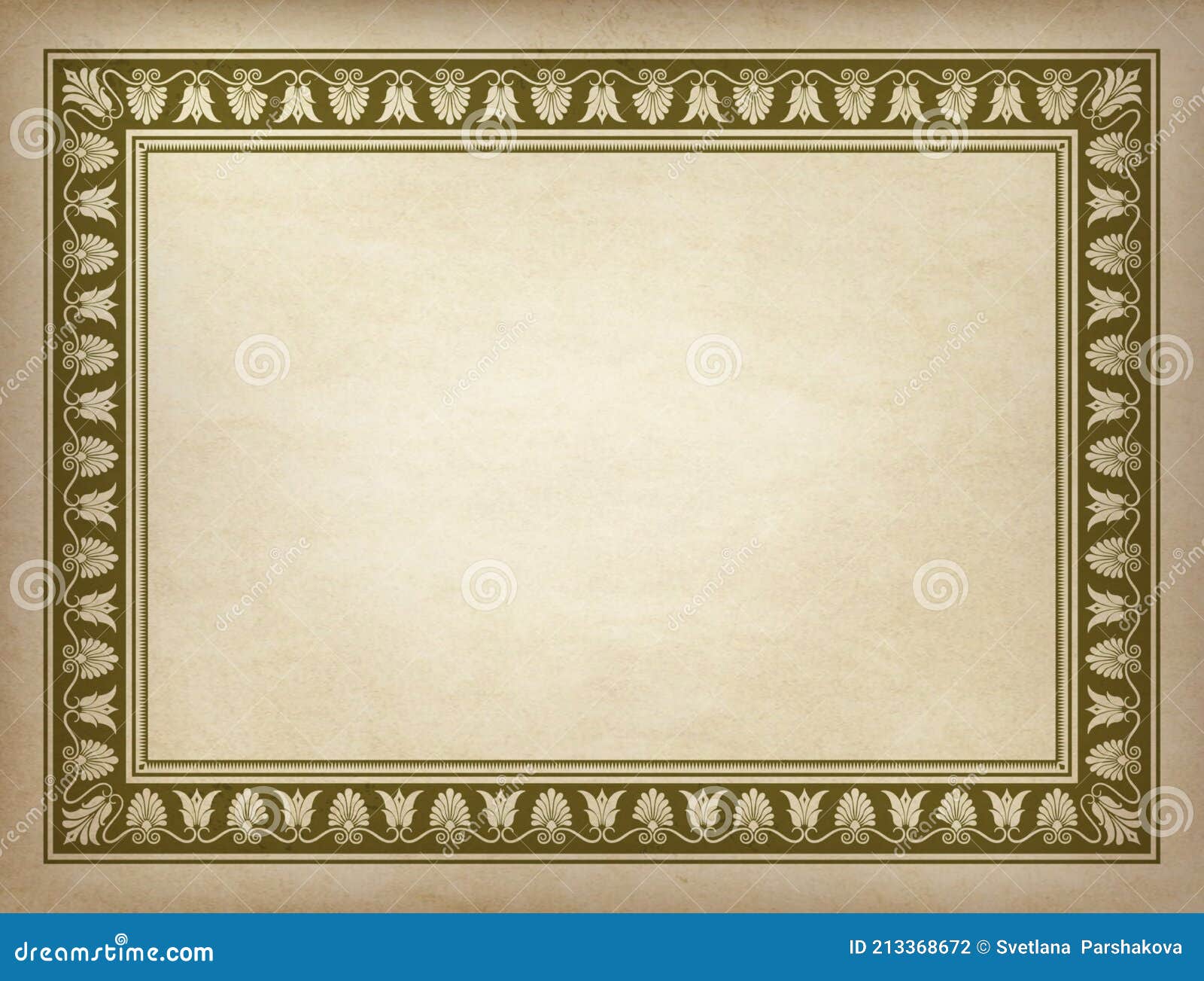 Rectangular Framework on Dark Old Parchment. Stock Illustration ...