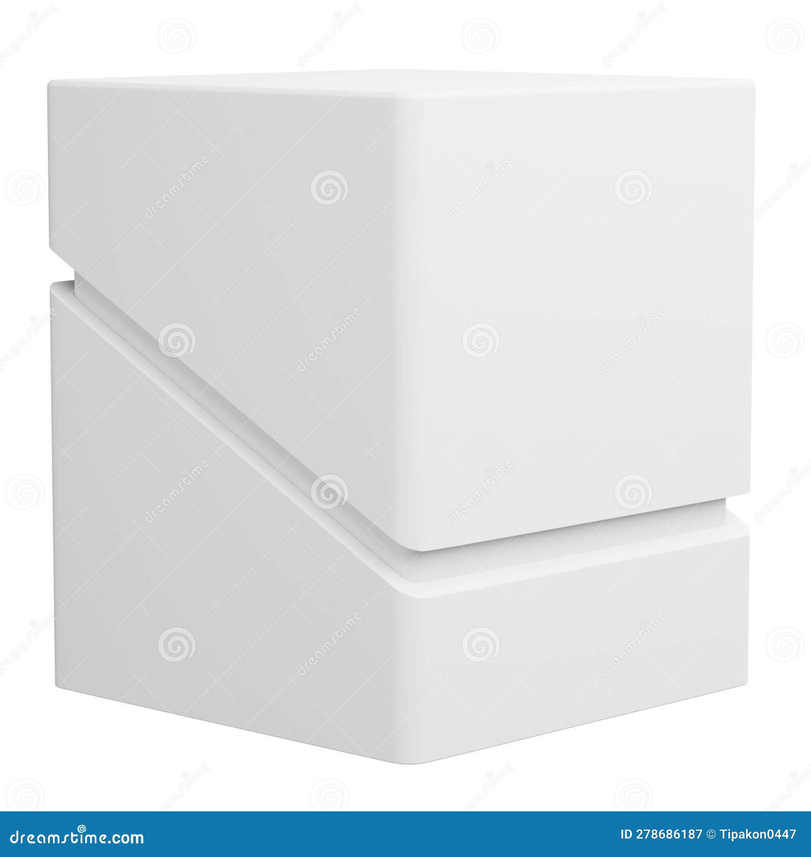 Rectangular Diagonal Box Looks Beautiful and Clean Isolated on White ...