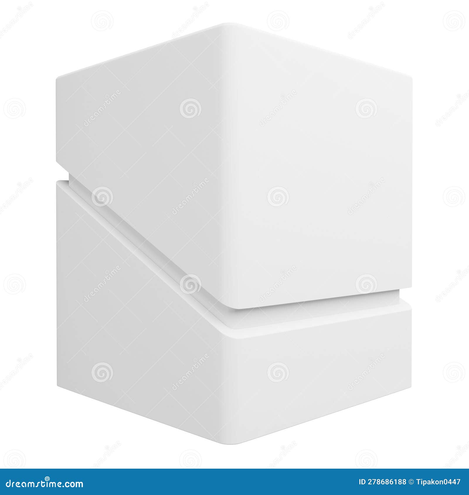 Rectangular Diagonal Box Looks Beautiful and Clean Isolated on White ...