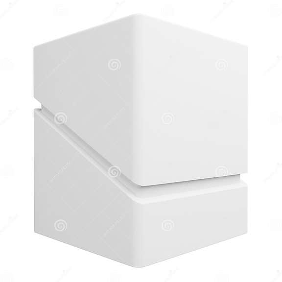 Rectangular Diagonal Box Looks Beautiful and Clean Isolated on White ...