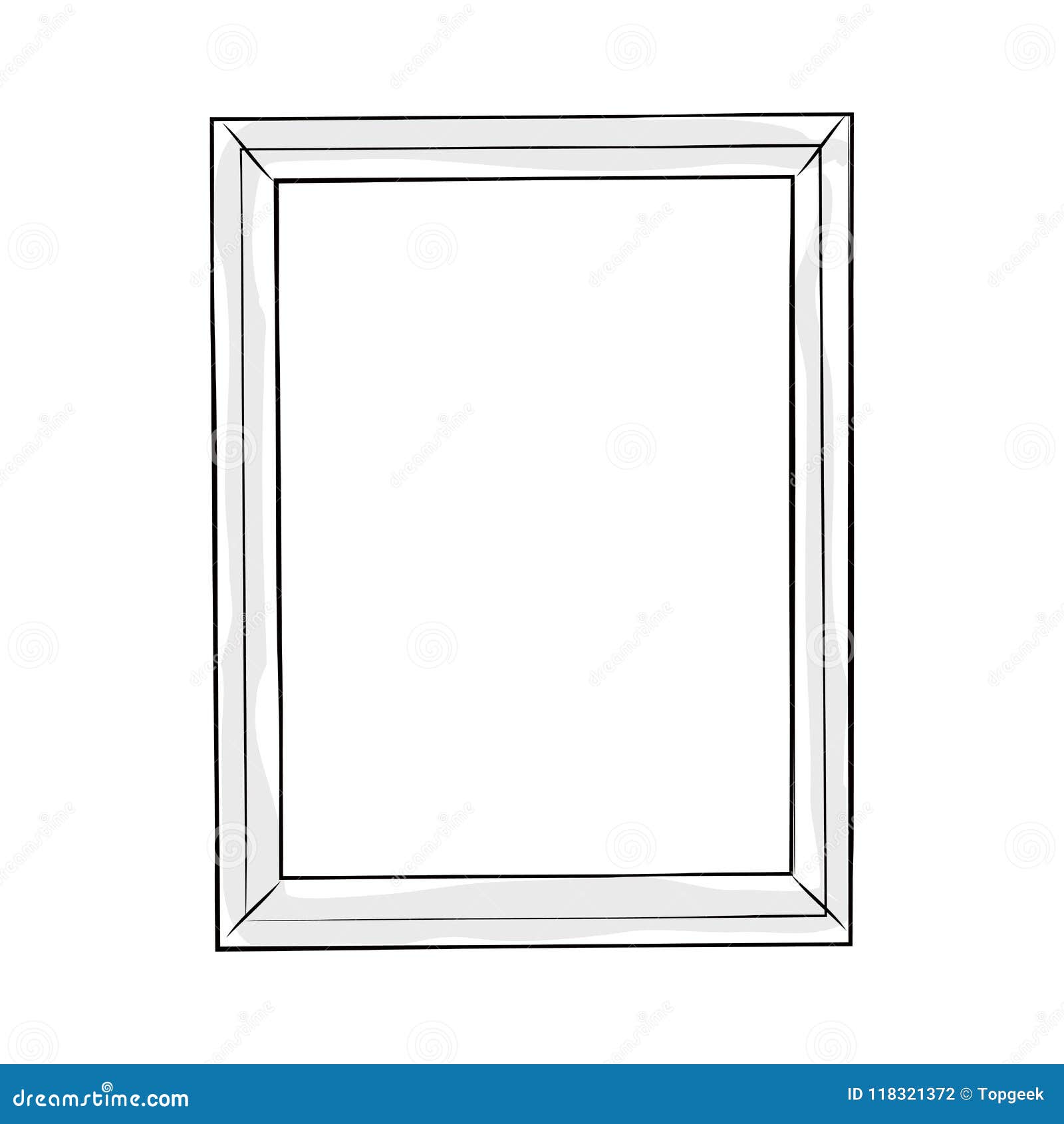 Rectangular Doodle Line Art Frame Vector Stock Vector - Illustration of ...