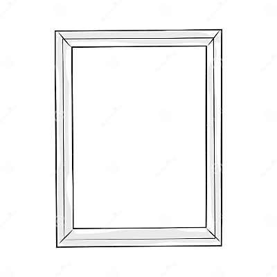 Rectangular Doodle Line Art Frame Vector Stock Vector - Illustration of ...