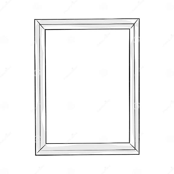 Rectangular Doodle Line Art Frame Vector Stock Vector - Illustration of ...