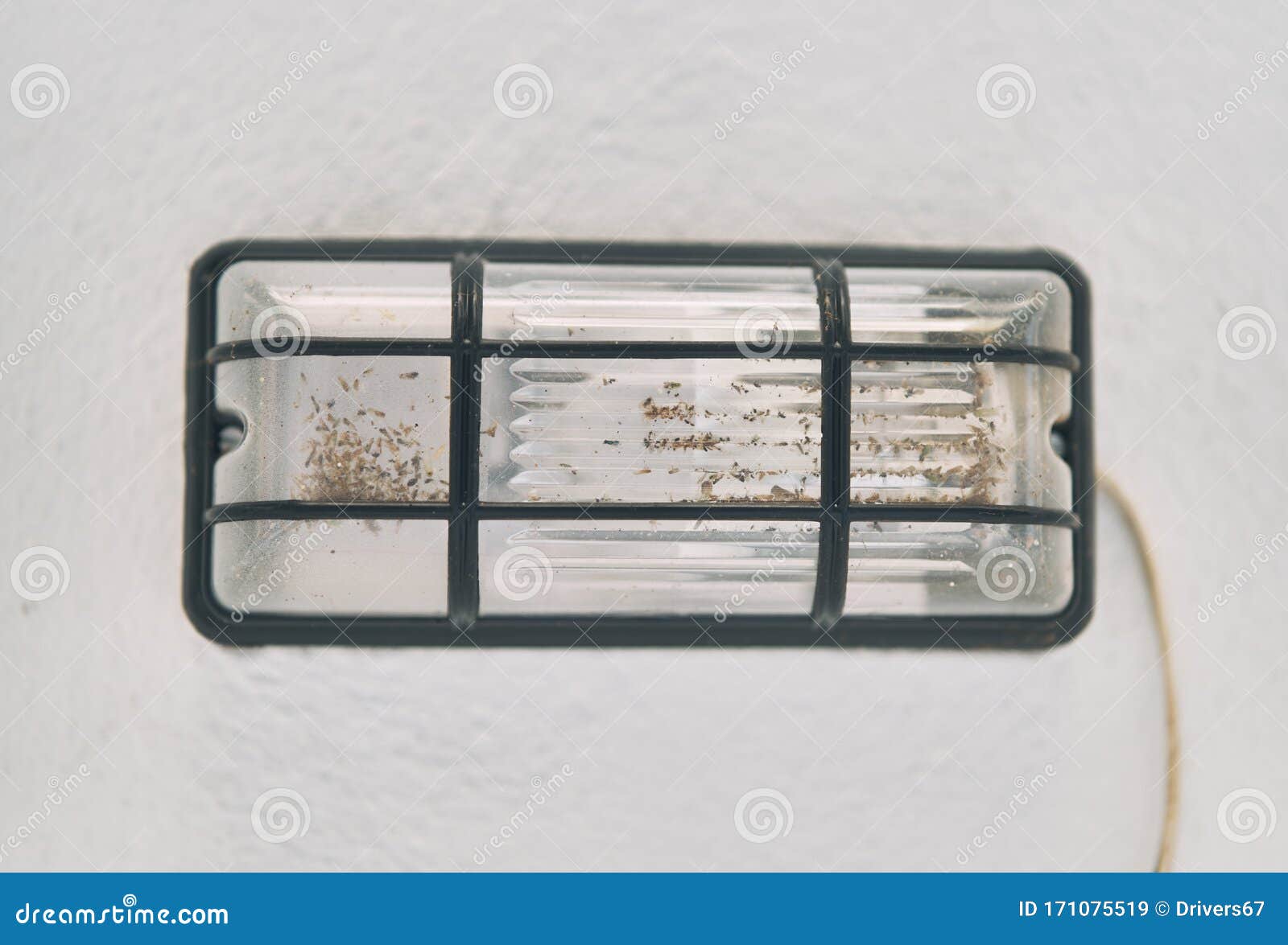 Rectangular Electric Lamp on the Ceiling Stock Illustration ...