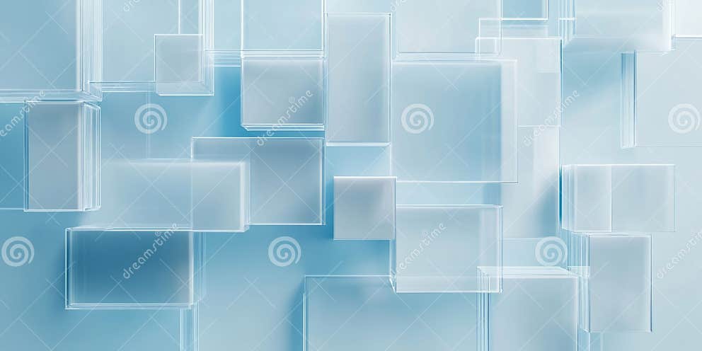 Rectangular Elements Made of Frosted Glass Stock Photo - Image of empty ...