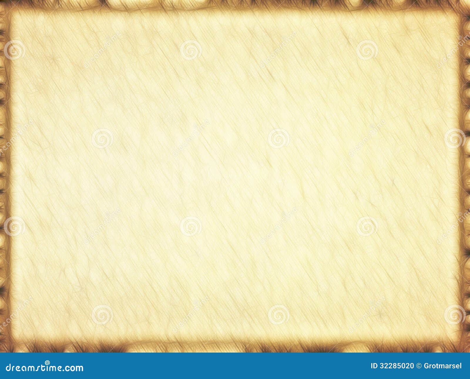 Rectangular Empty Old Papyrus with Brown Border. Stock Illustration ...