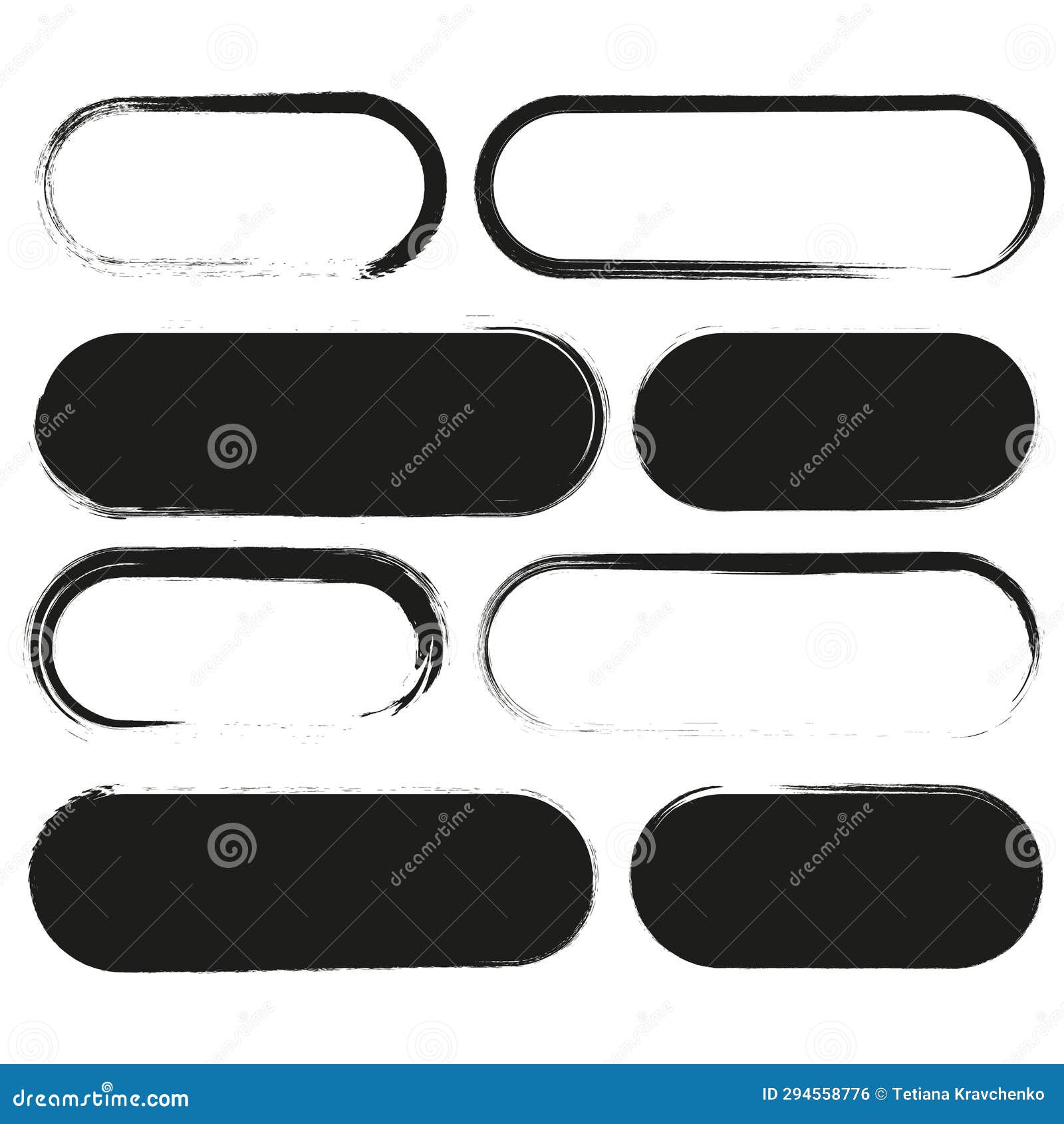 Rectangular Exclusive Figures. Long Vertical Frames. Brush Rectangles ...