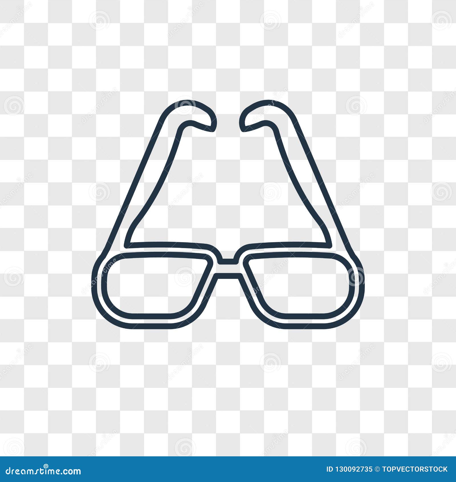 Rectangular Eyeglass Frame Concept Vector Linear Icon Isolated O Stock ...