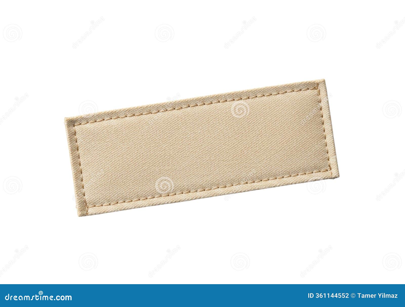 Rectangular Fabric Label Featuring a Stitched Border, Suitable for ...