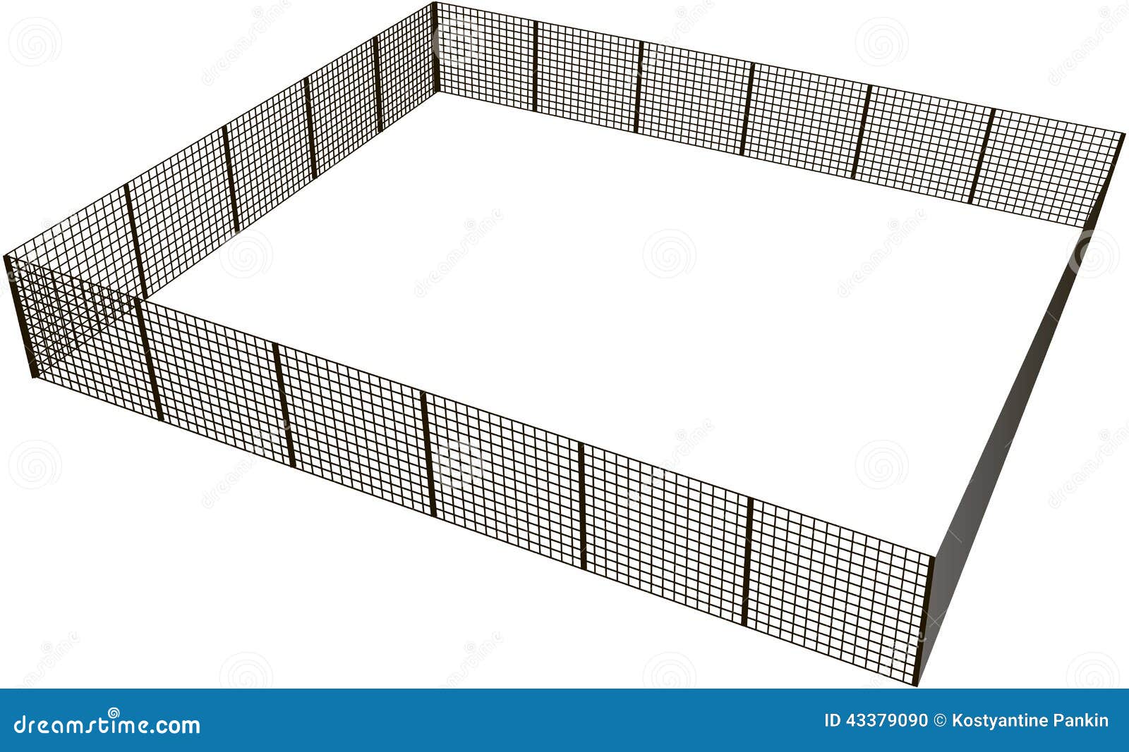 Rectangular fence stock vector. Illustration of industrial - 43379090