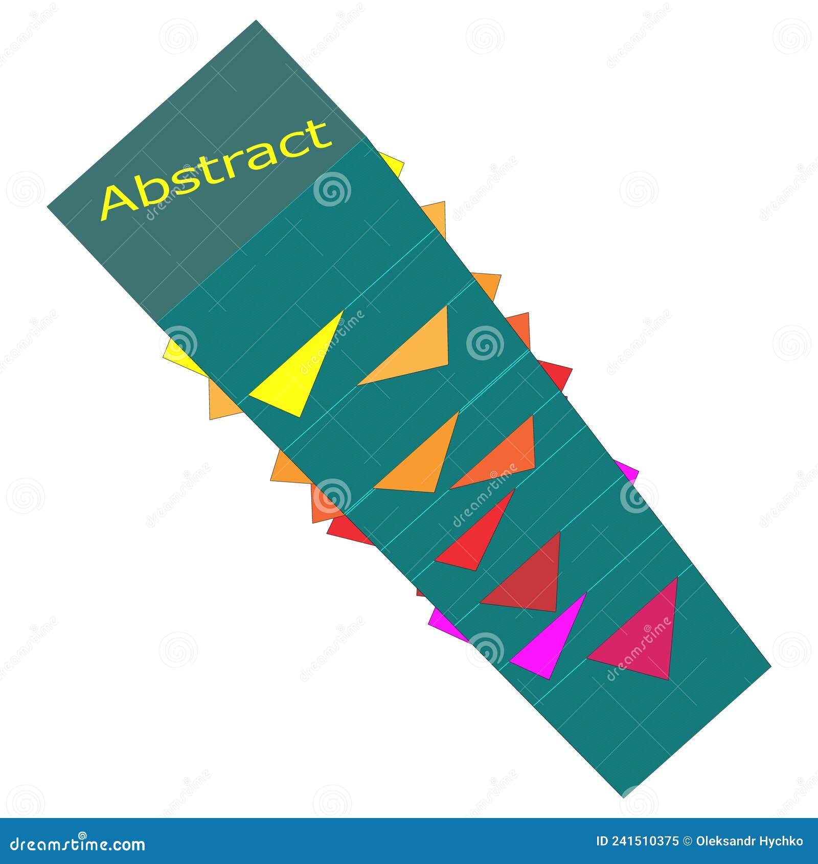 Rectangular Figure with Colorful Spikes Stock Vector - Illustration of ...