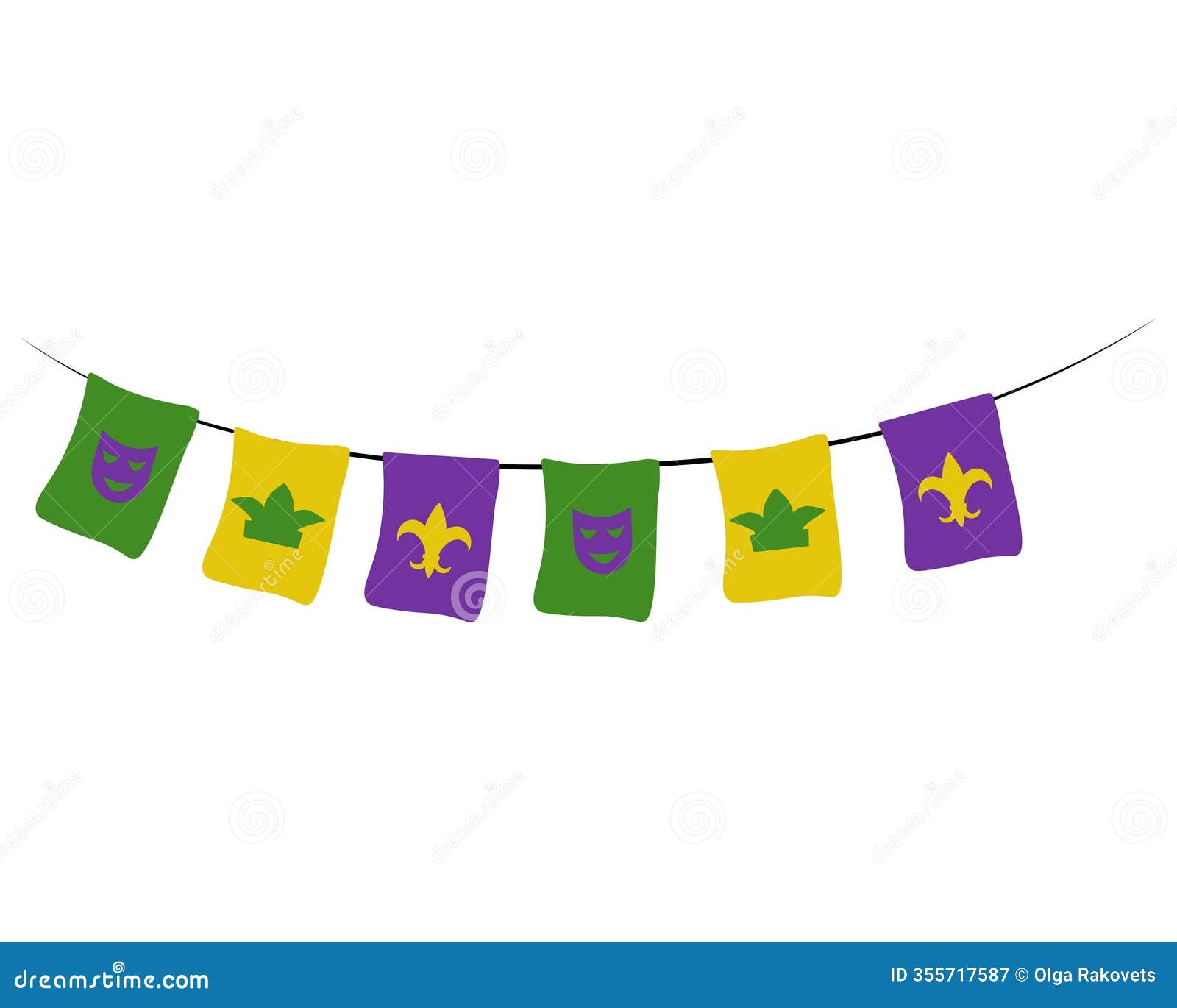 Flags On Rope. Vector Drawing | CartoonDealer.com #80604184