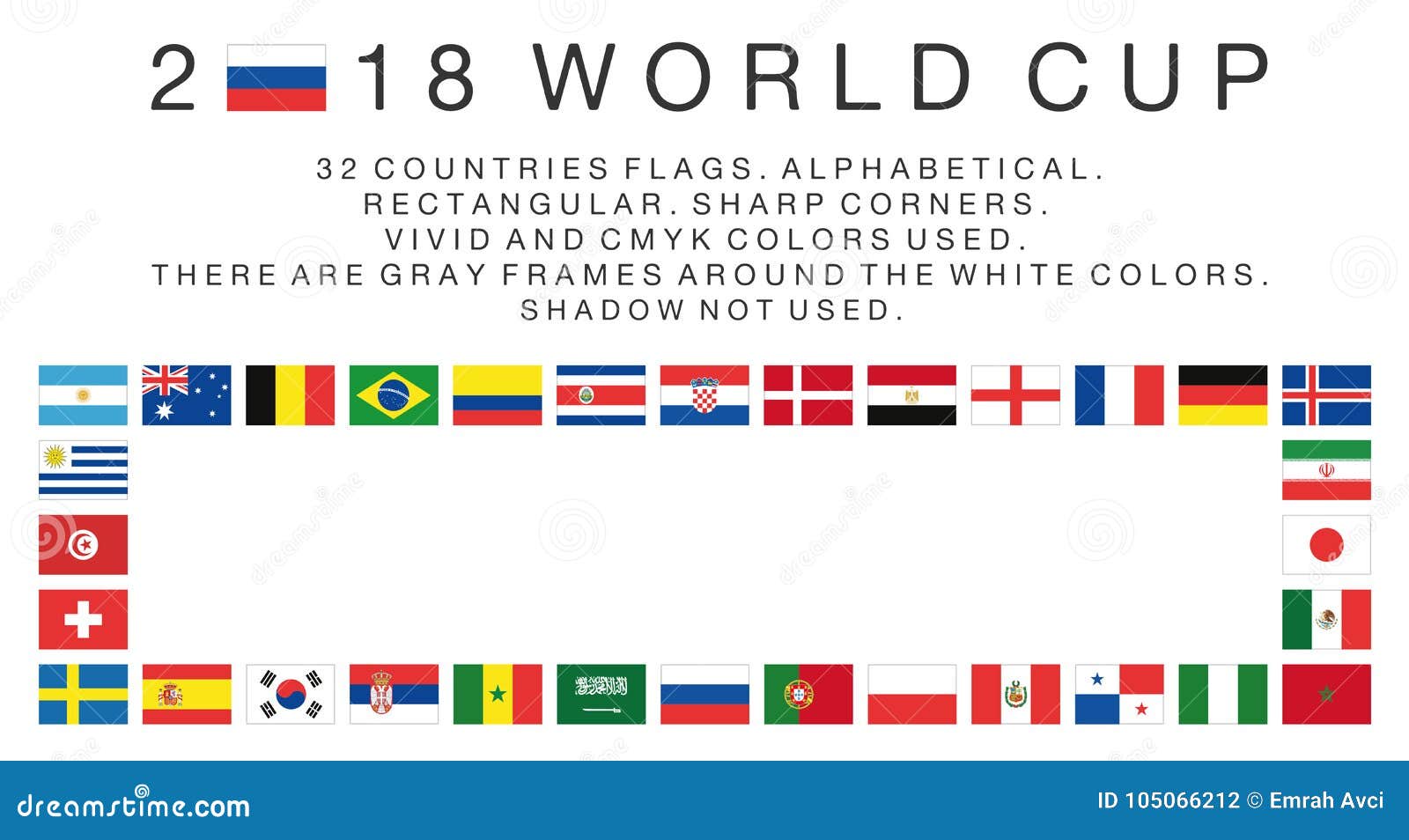 Rectangular Flags of 2018 World Cup Countries Editorial Photography ...