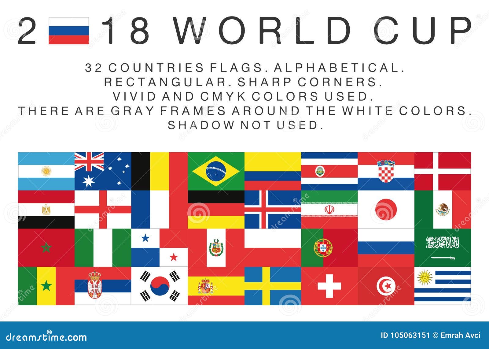 Rectangular Flags of 2018 World Cup Countries Editorial Photo ...
