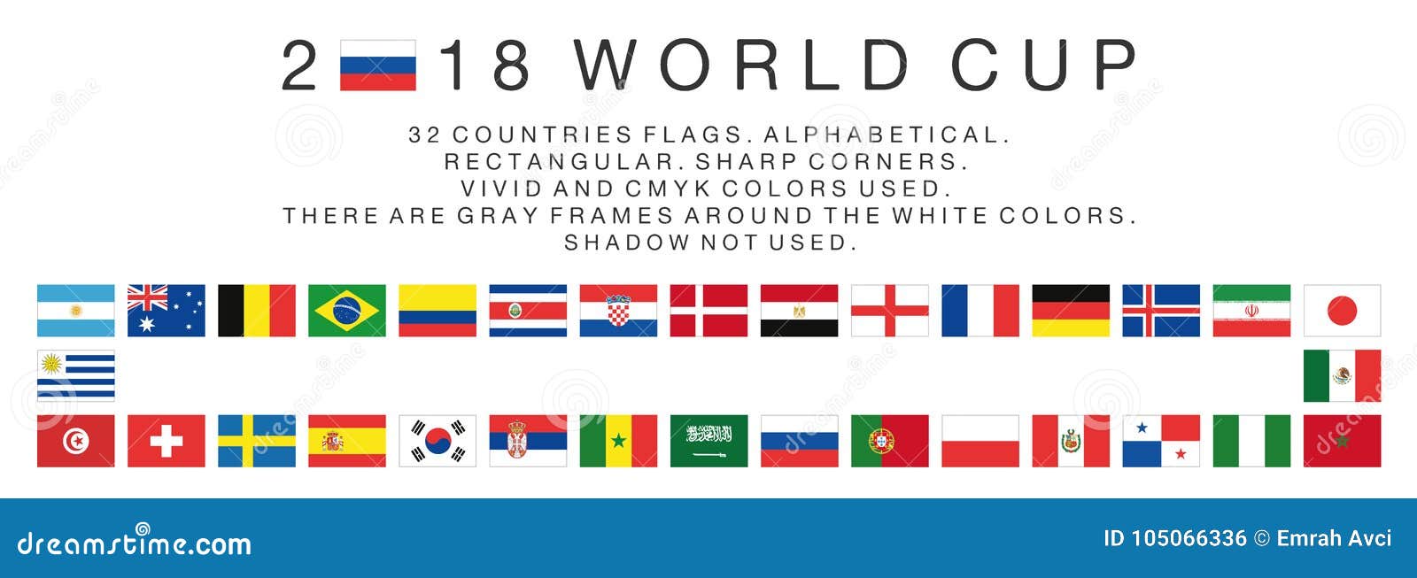 Rectangular Flags of 2018 World Cup Countries Editorial Photo ...