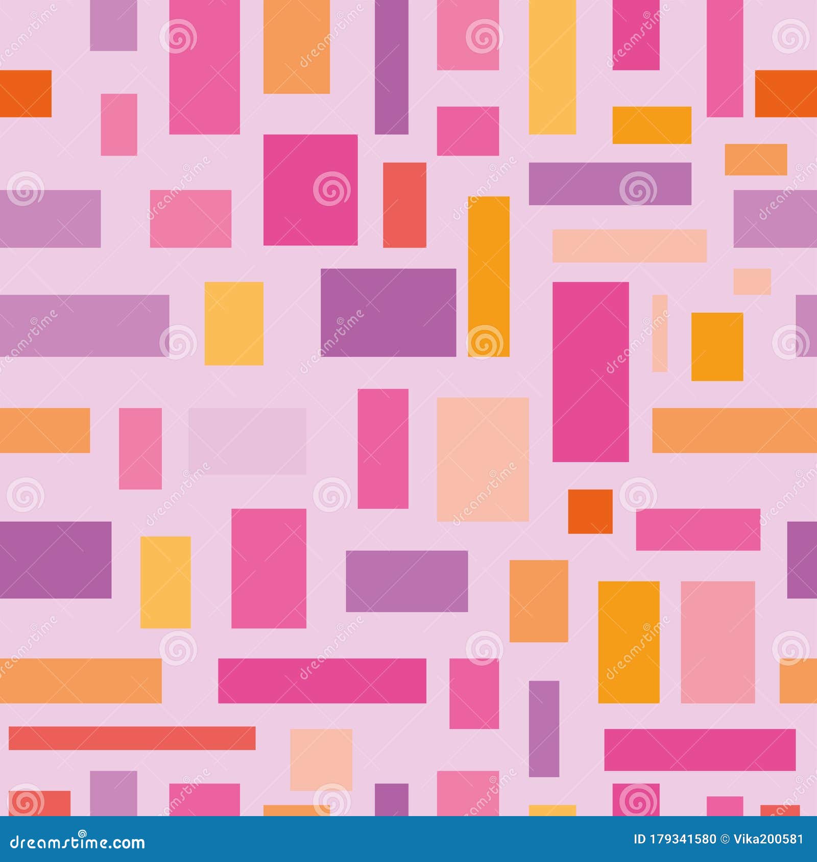 Rectangular Flat Geometric Shape Background Seamless Stock Illustration ...