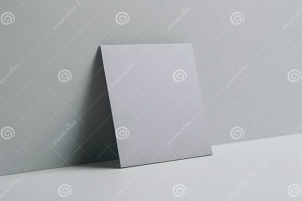 Rectangular Object with Sharp Edge and Raised Top Against Gray ...