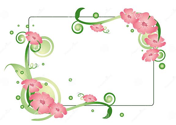 Rectangular Floral Background Stock Vector - Illustration of pink ...
