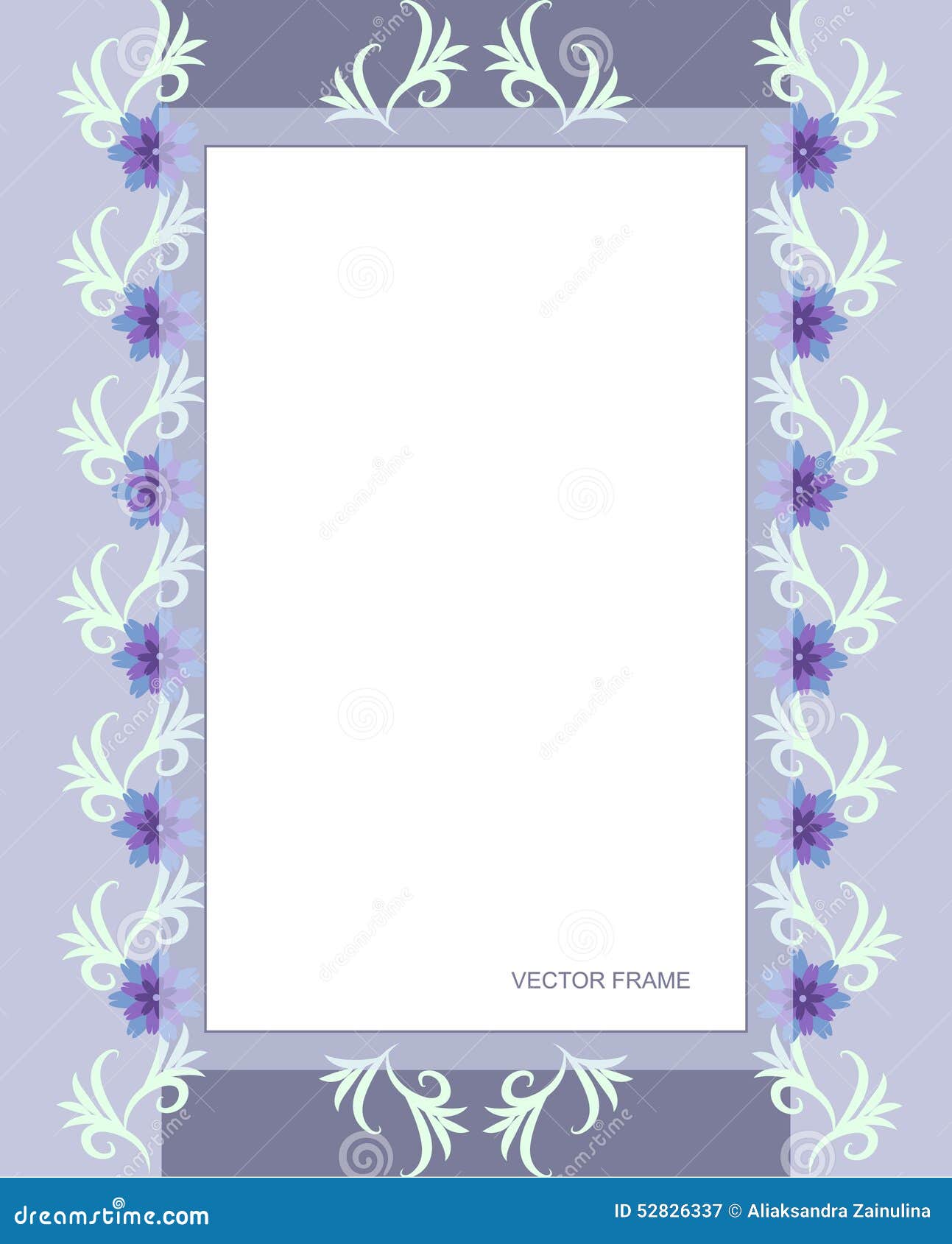 Rectangular flower frame stock vector. Illustration of label - 52826337