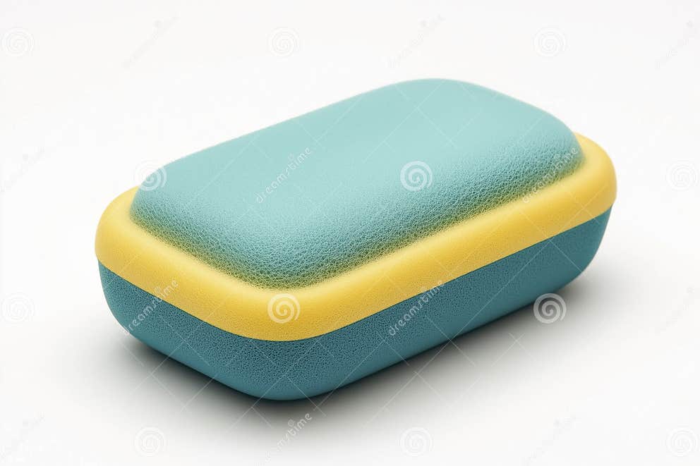 Rectangular Foam Object with Rounded Corners Featuring a Yellow Base ...