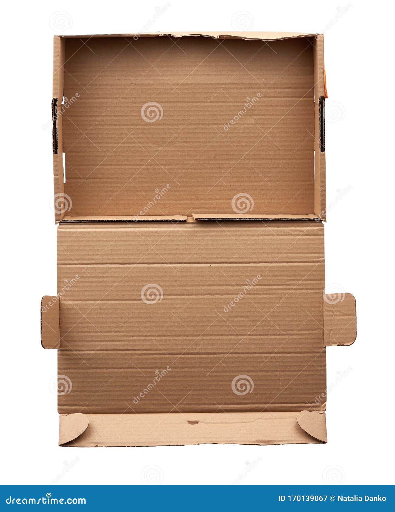Rectangular Folding Box for Shipping Goods Isolated on a White ...
