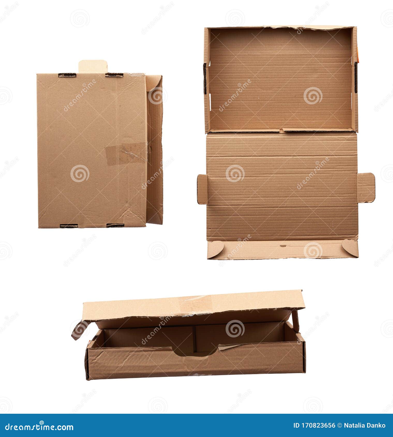 Rectangular Folding Box for Shipping Goods Isolated on a White ...