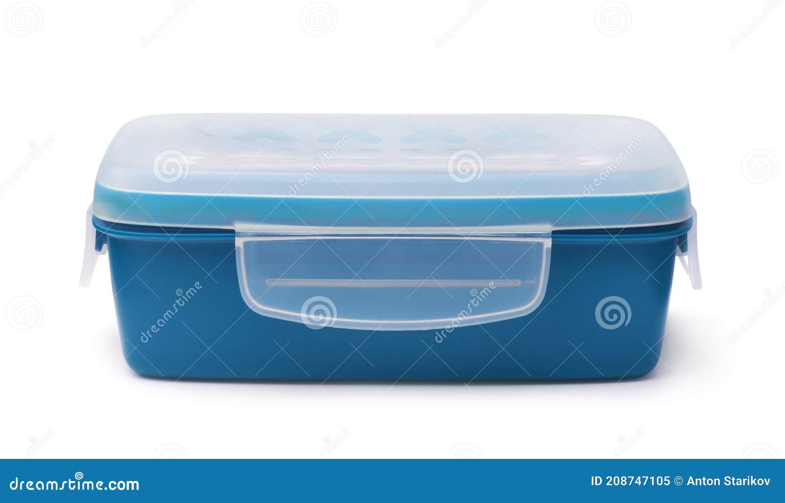 Rectangular Food Storage Container Stock Image - Image of blue, plastic ...