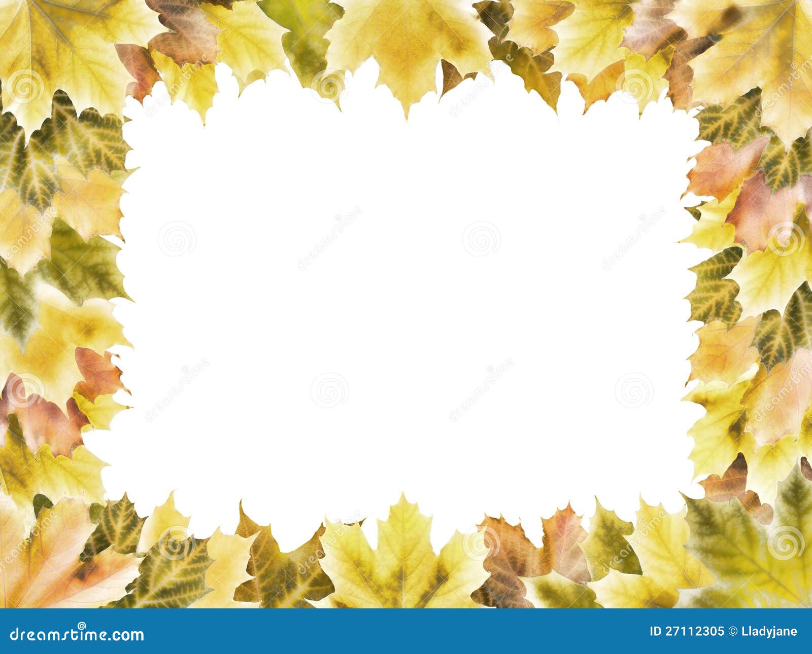 Rectangular Frame Of Autumn Maple Leaves Royalty-Free Stock Photo ...