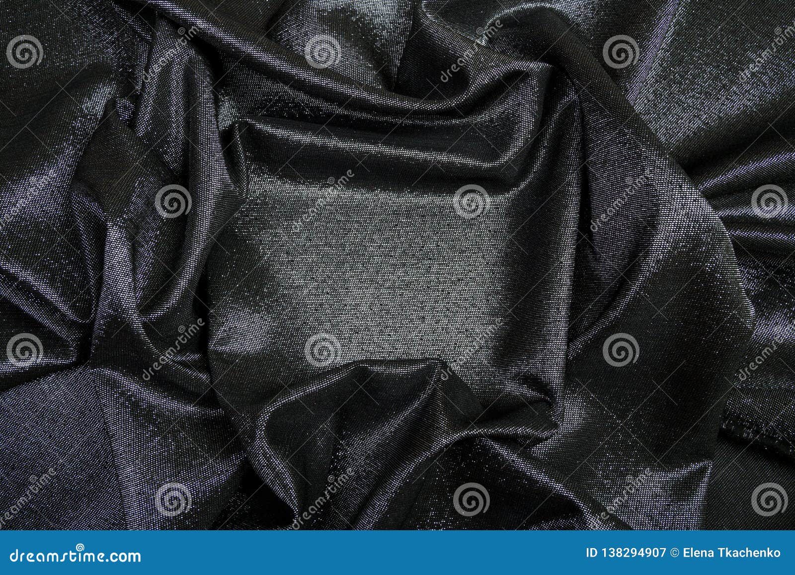Rectangular Frame of Black Shiny Fabric Lined Stock Image - Image of ...