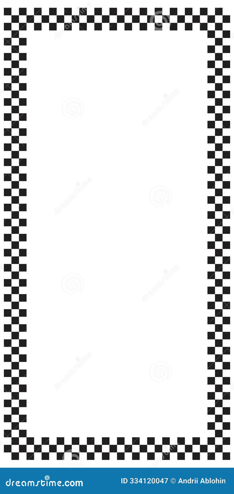Rectangular Frame with Black and White Squares Print. Checkered Rectangle Shape Stock Vector ...