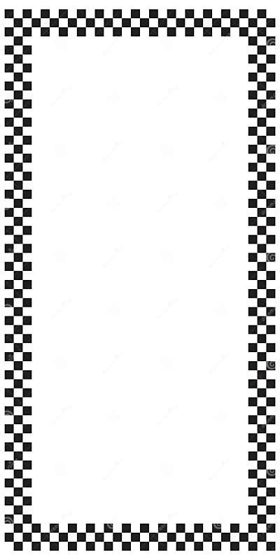 Rectangular Frame with Black and White Squares Print. Checkered Rectangle Shape Stock Vector ...