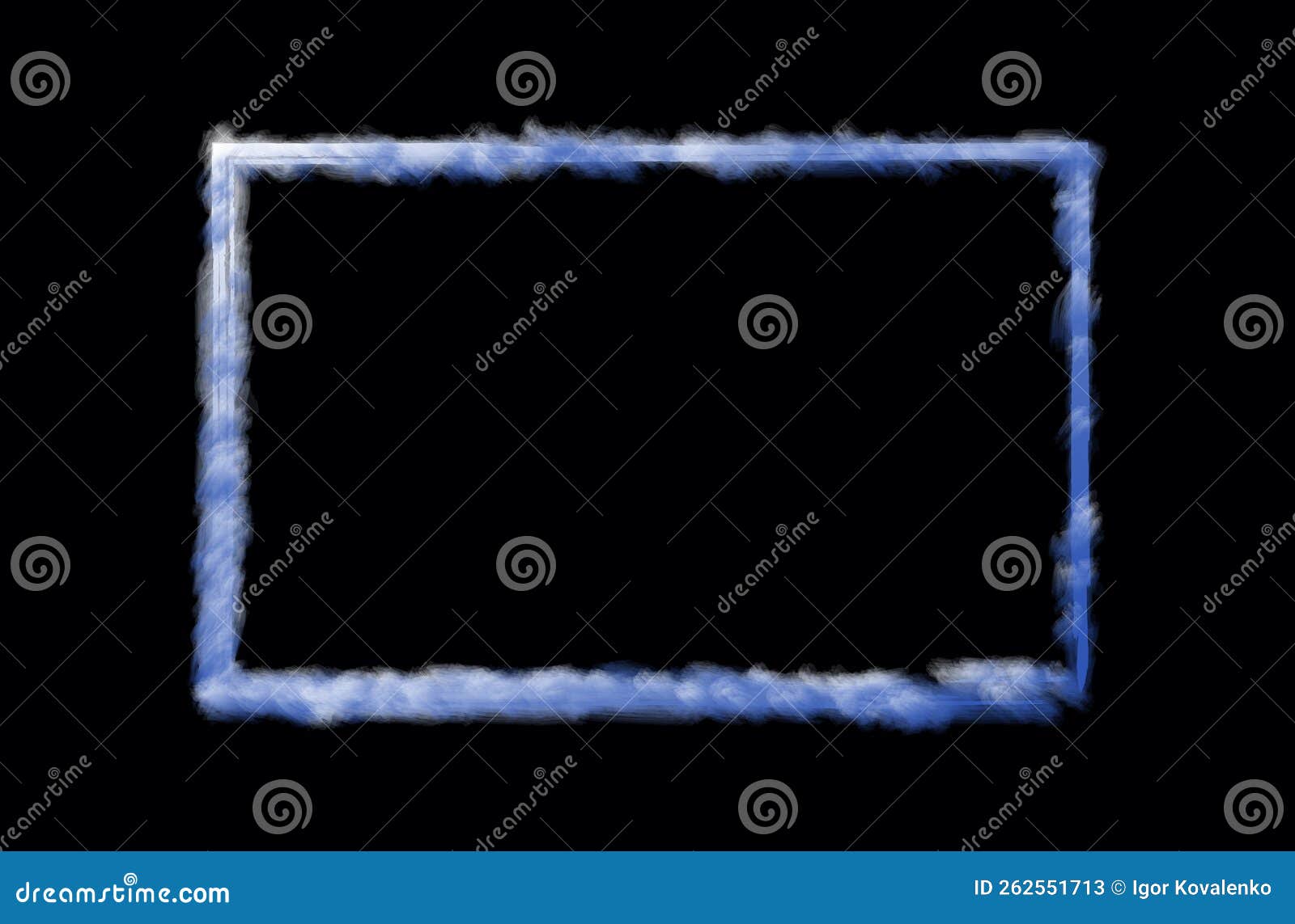 Rectangular Frame with Cloud Effect. Stock Illustration - Illustration ...