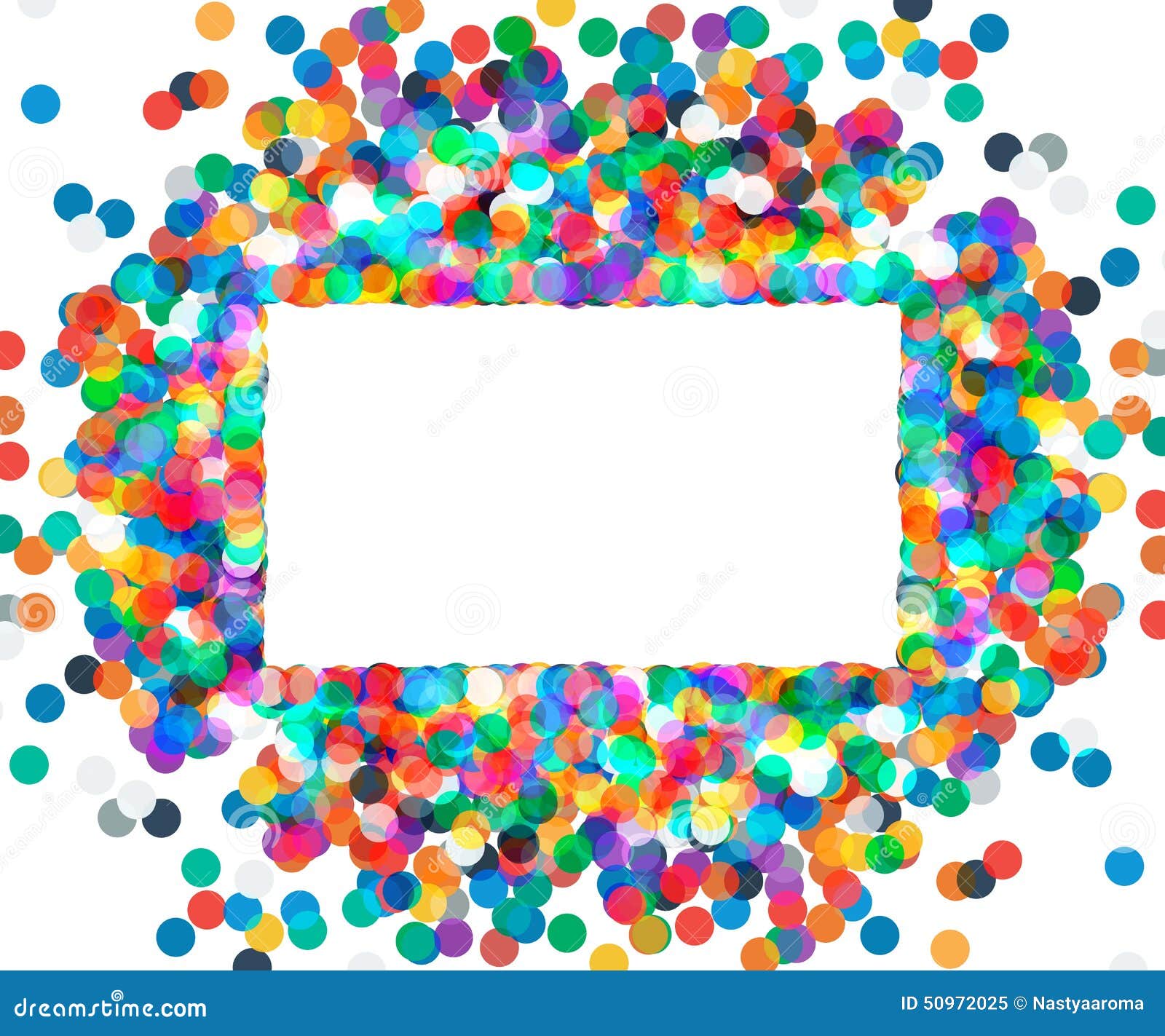 Rectangular Frame of Colored Confetti Stock Image - Image of holiday ...