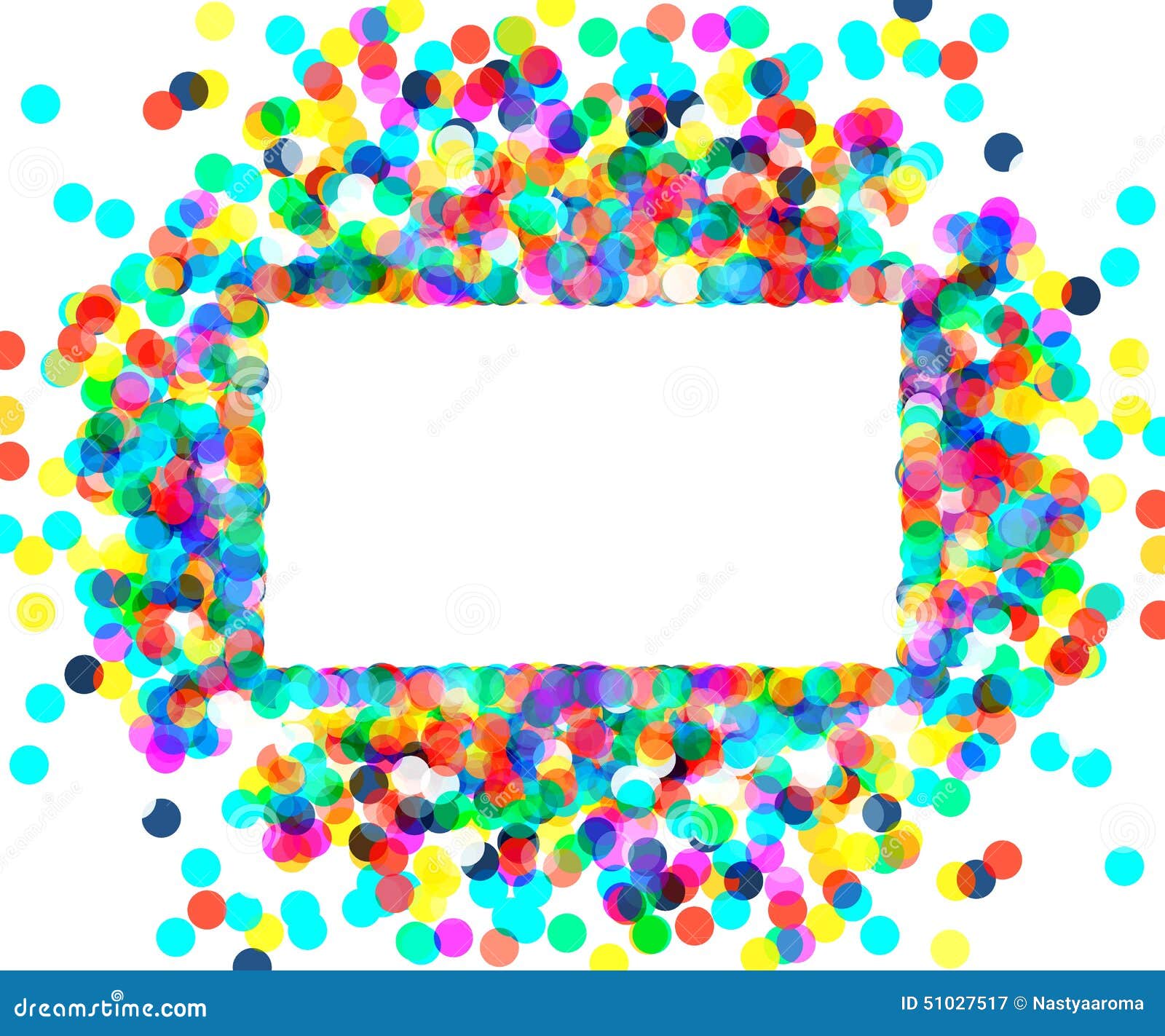 Rectangular Frame of Colored Confetti Stock Image - Image of decor ...