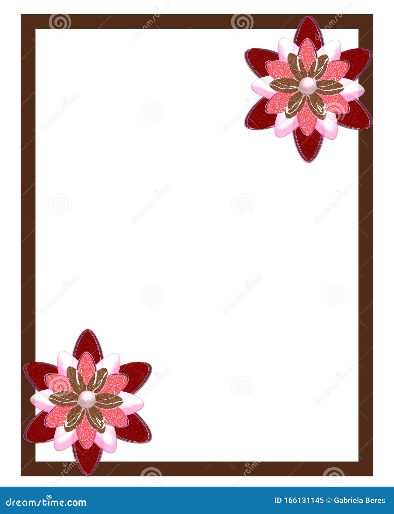 Unique Frame with Flowers Decoration. Stock Illustration - Illustration ...