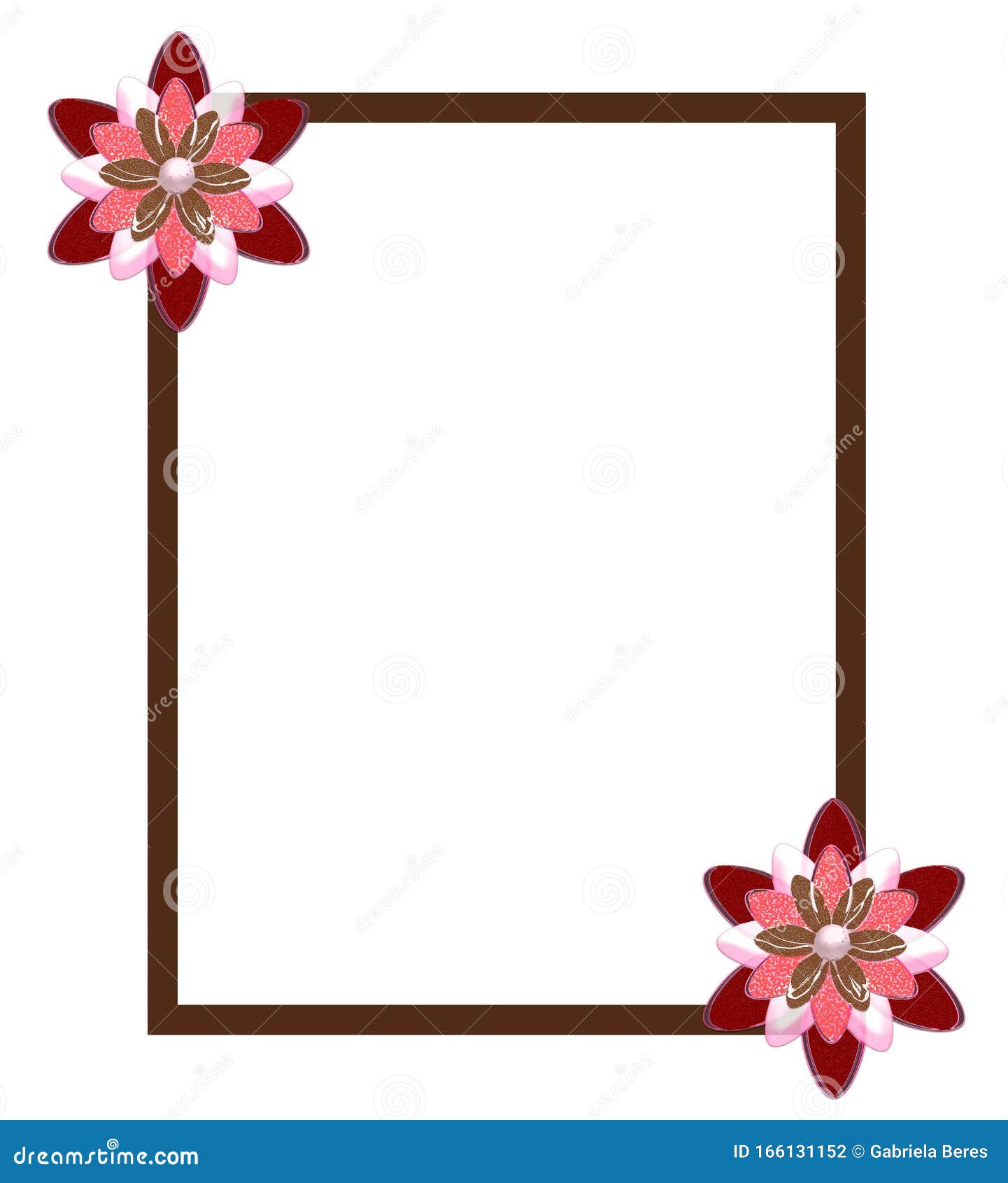 Unique Frame with Flowers Decoration. Stock Illustration - Illustration ...