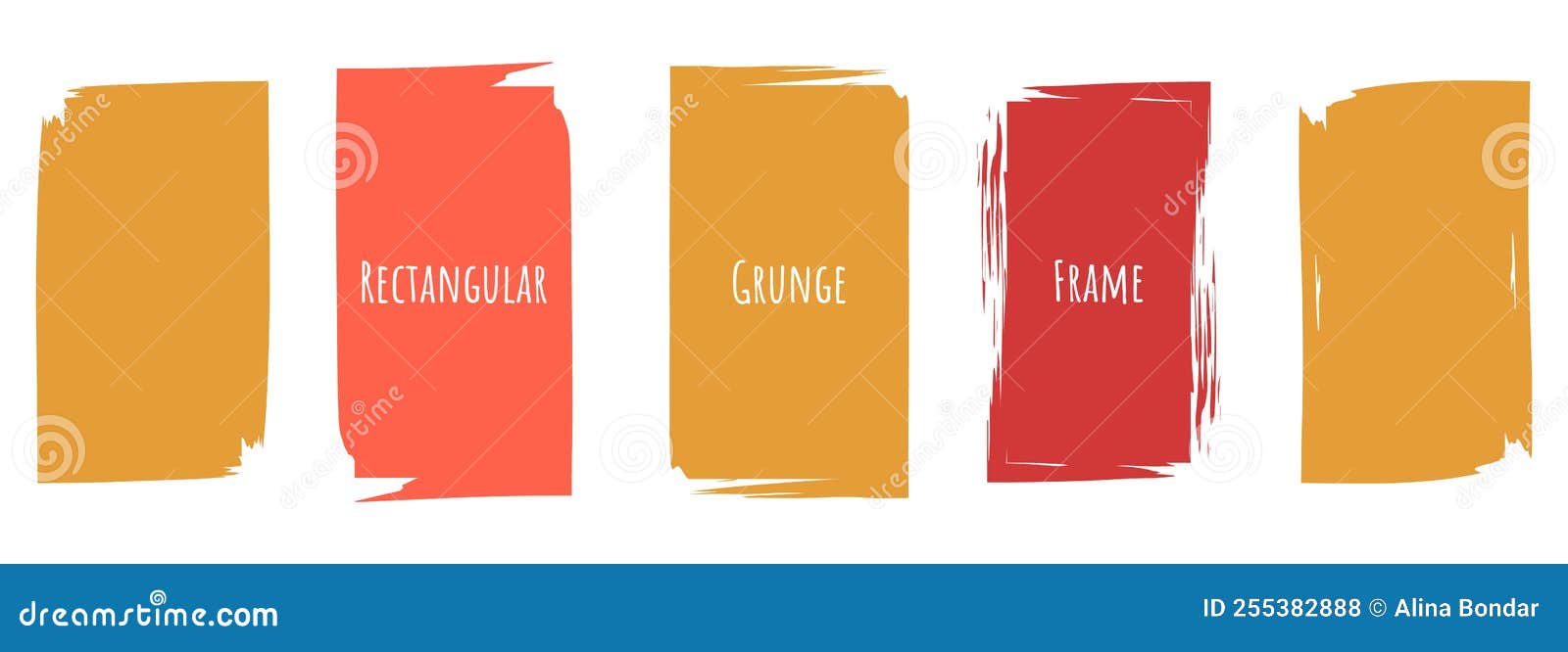 Rectangular Frame Made of Brush Strokes. Element for Creating Logo ...