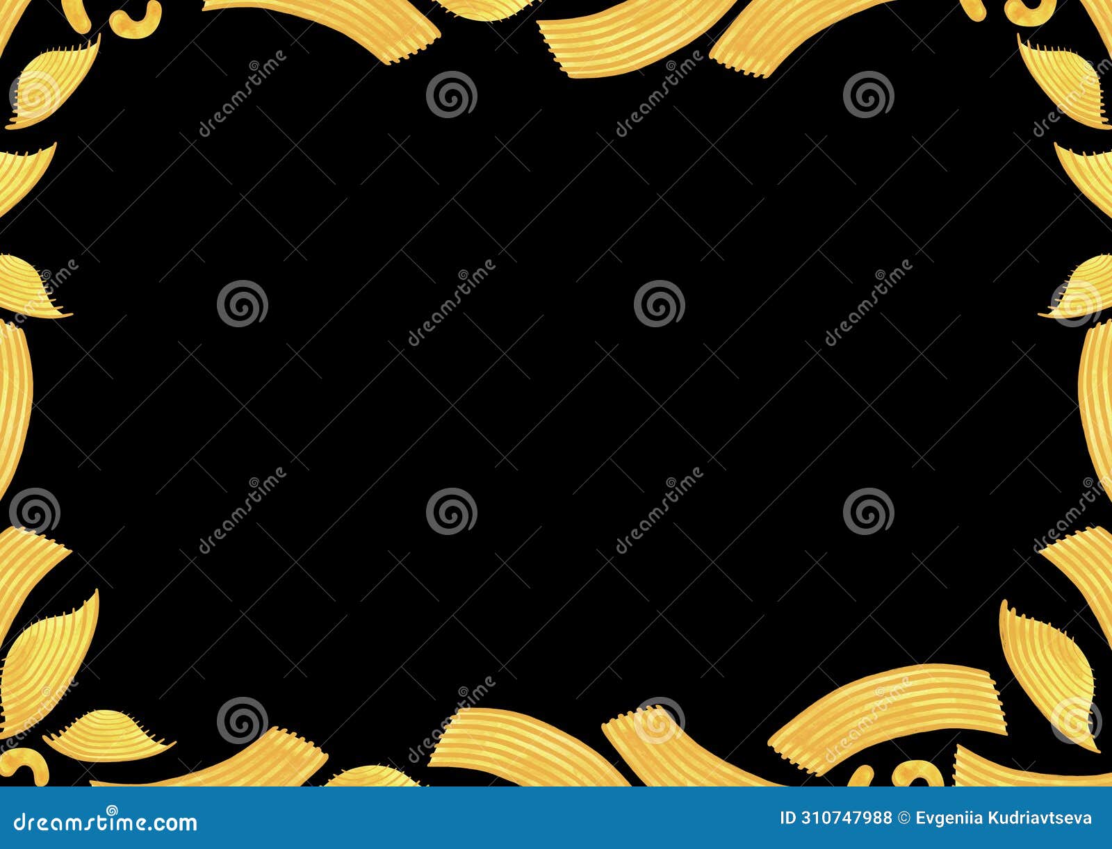 Rectangular A3 Frame Made of Different Types of Italian Pasta for ...