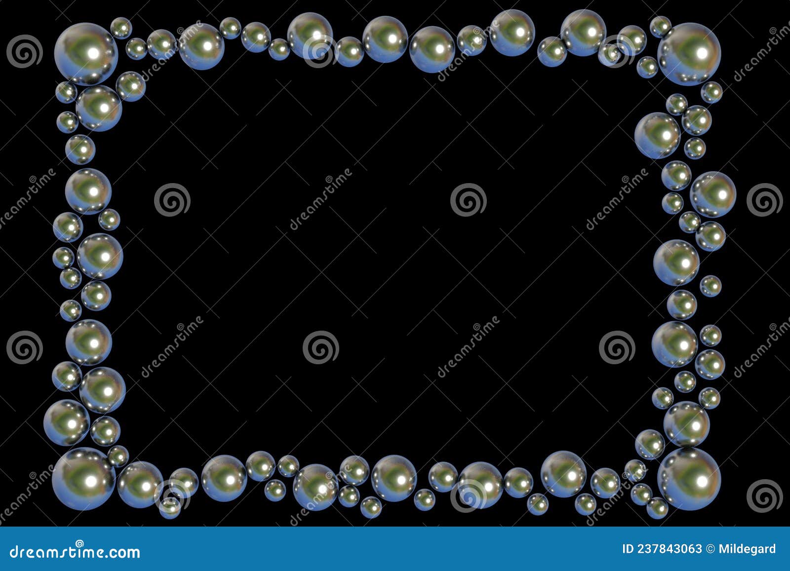 3D metal balls frame stock illustration. Illustration of artistic ...