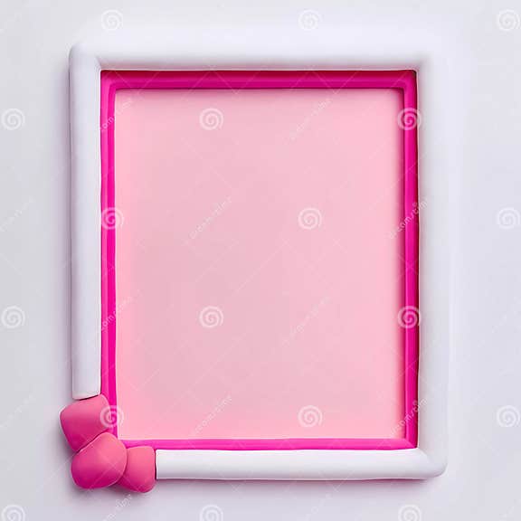 A Rectangular Frame Made of Play Doh Features a White Outer Layer and a ...